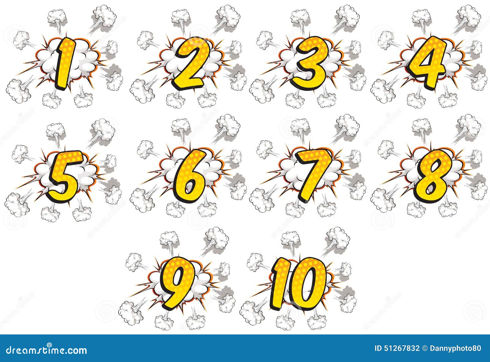 Numbers stock vector. Illustration of flash, numbers - 51267832