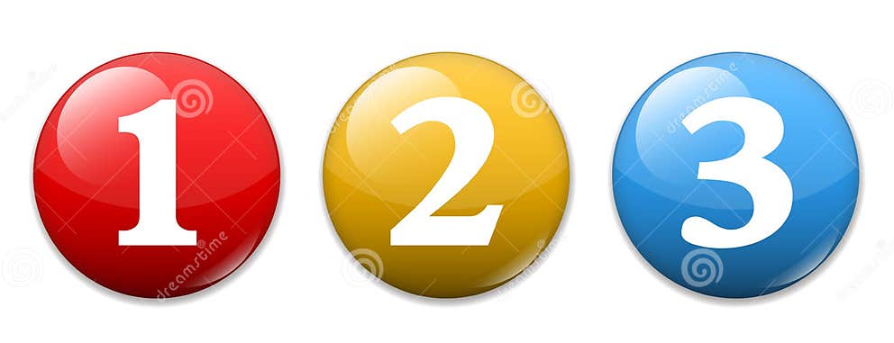 Numbers one two three stock illustration. Illustration of clipart ...