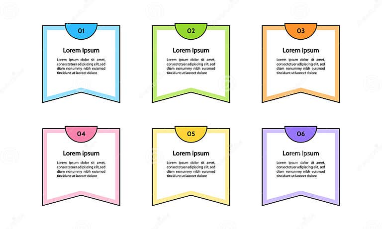 Numbers 5 Options or Steps. Process, Index. Vector Isolated ...