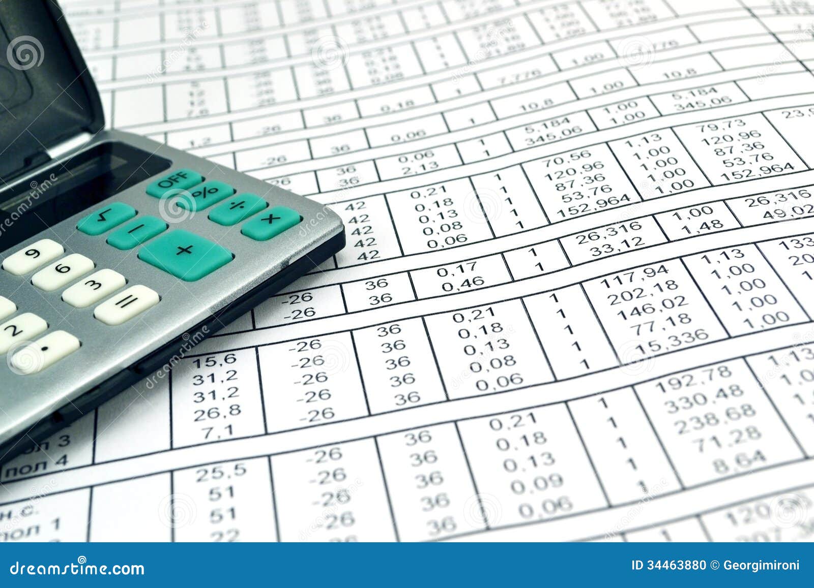 Numbers on Paper and Calculator Stock Photo - Image of occupation ...