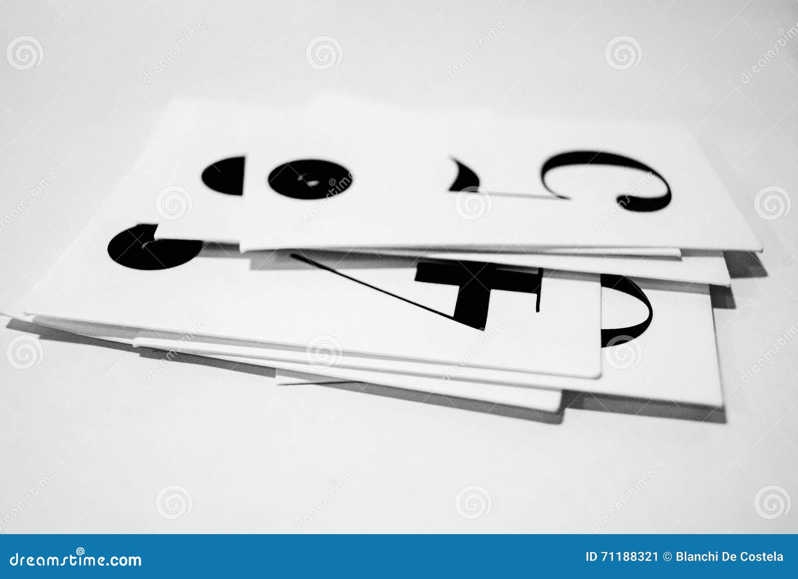 Numbers Paper on White Background Stock Image - Image of number, paper ...