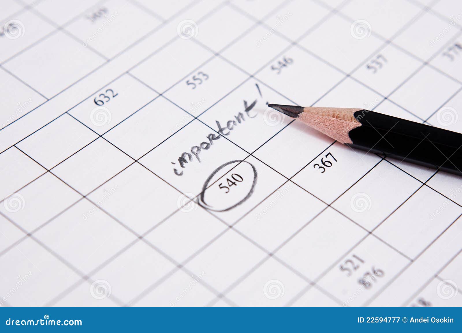 Numbers and pencil stock image. Image of numbers, table - 22594777