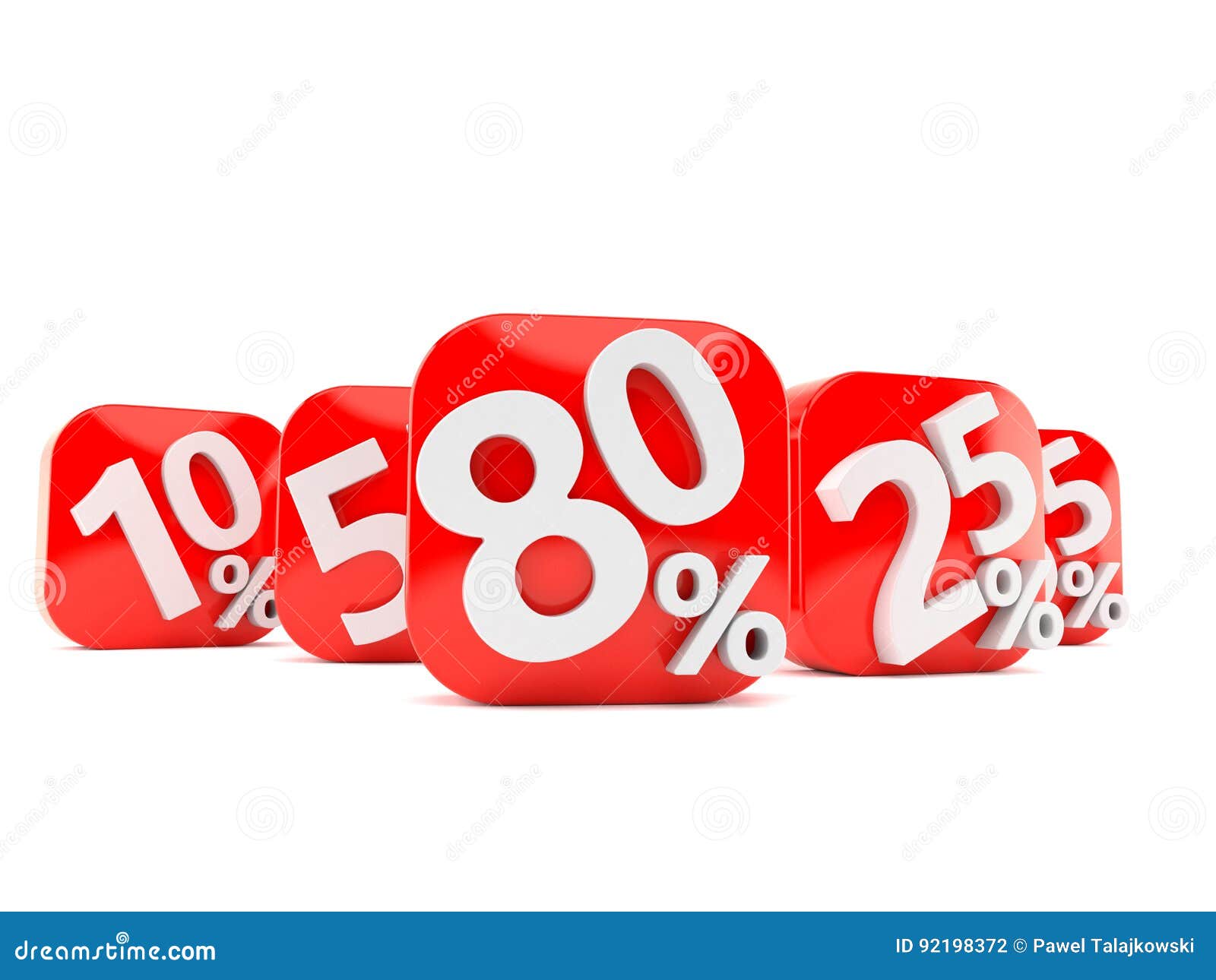 Numbers with Percent Symbols Stock Illustration - Illustration of ...