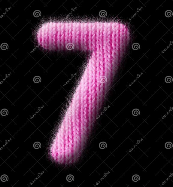 Numbers with Pink Wool Texture Stock Illustration - Illustration of ...