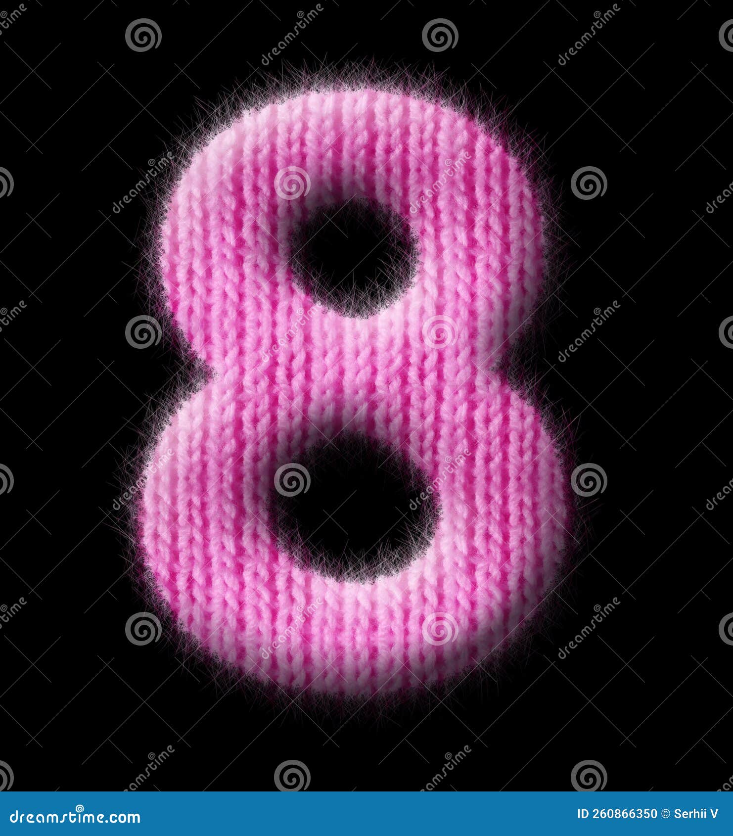 Numbers with Pink Wool Texture Stock Illustration - Illustration of ...
