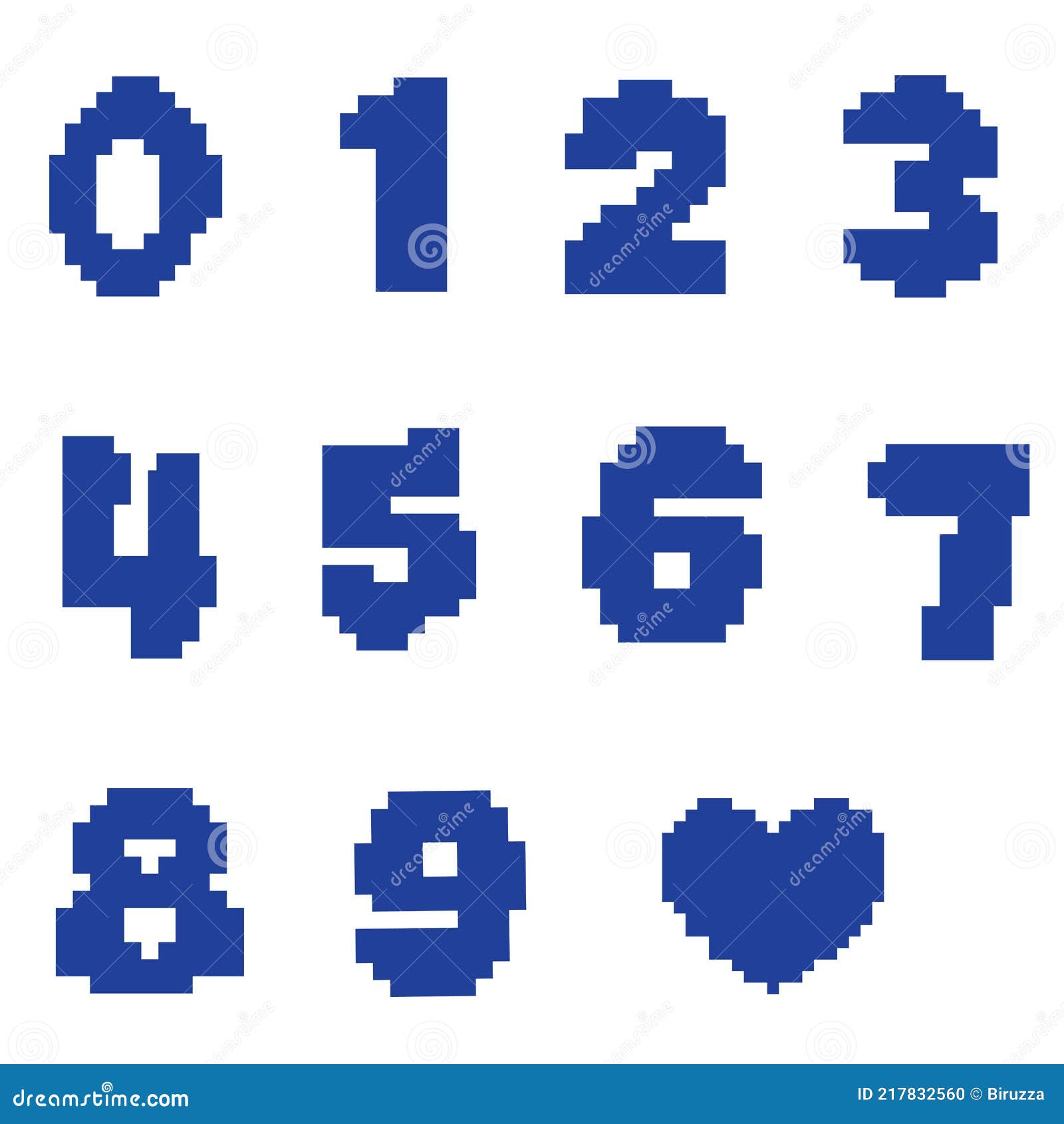 Numbers in pixel design stock vector. Illustration of mathematics ...