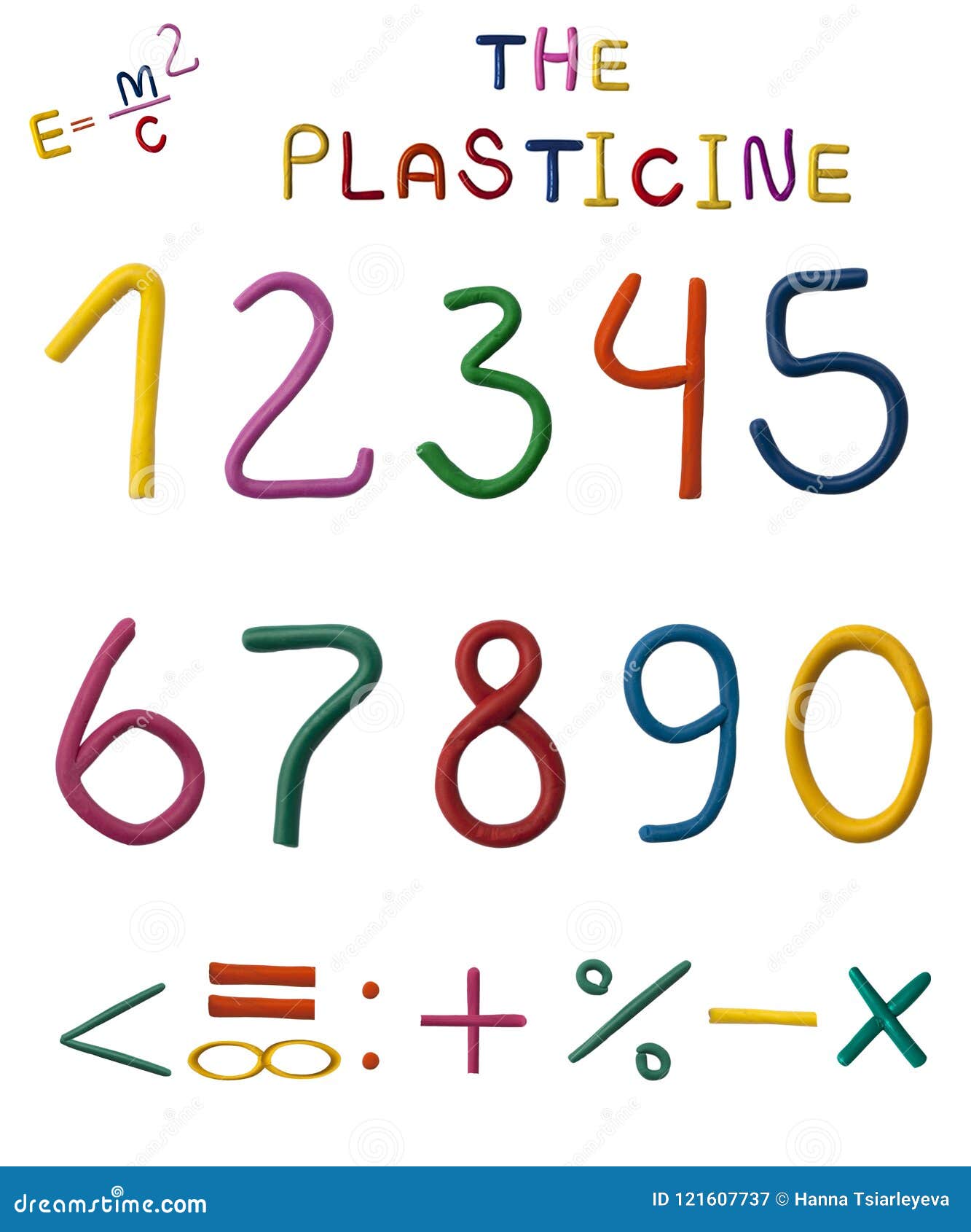 Numbers Plasticine Shool Kit for Kid Funny Colors Words Stock ...
