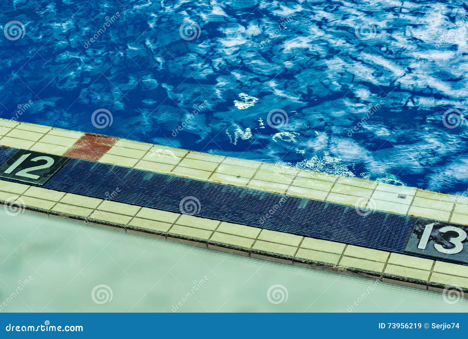 Numbers of pool lanes. stock image. Image of deep, surface - 73956219
