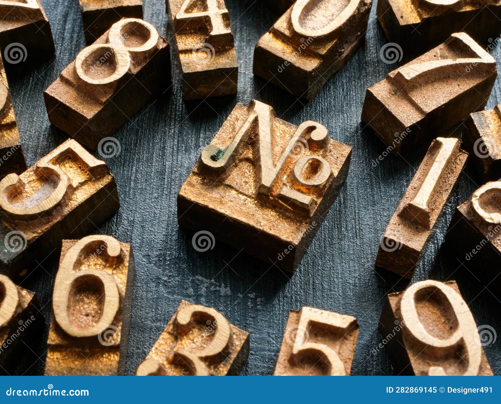 Numbers Printing Press As Concept of Lists or Order. Stock Image ...