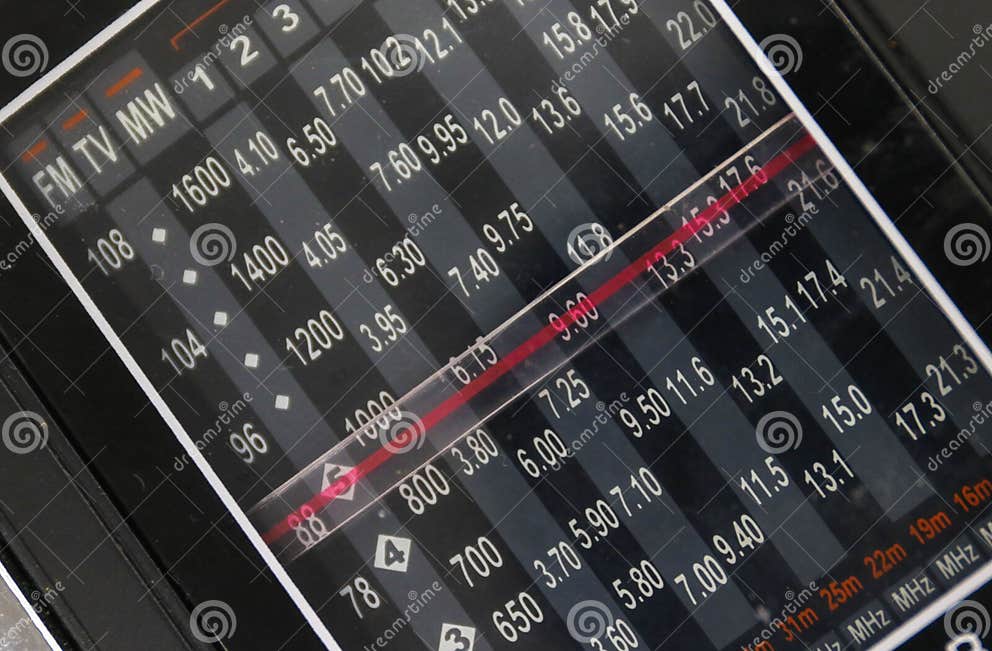 Numbers of Radio Waves on a Radio Stock Photo - Image of radio ...