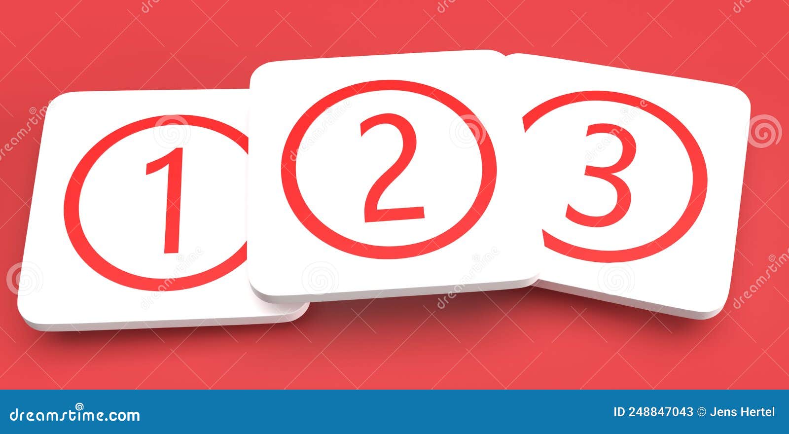 Numbers and Counting Concept 3D Rendering Stock Illustration ...