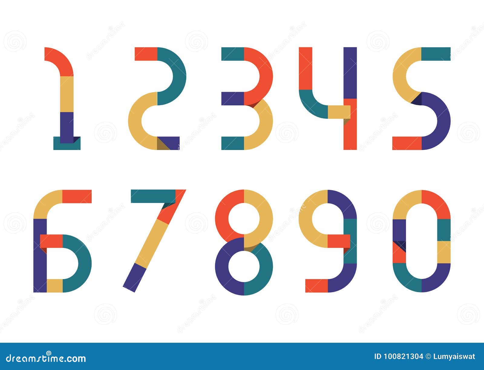 Numbers On Retro Cartoon Fingers. Counting With Hands Wearing White ...