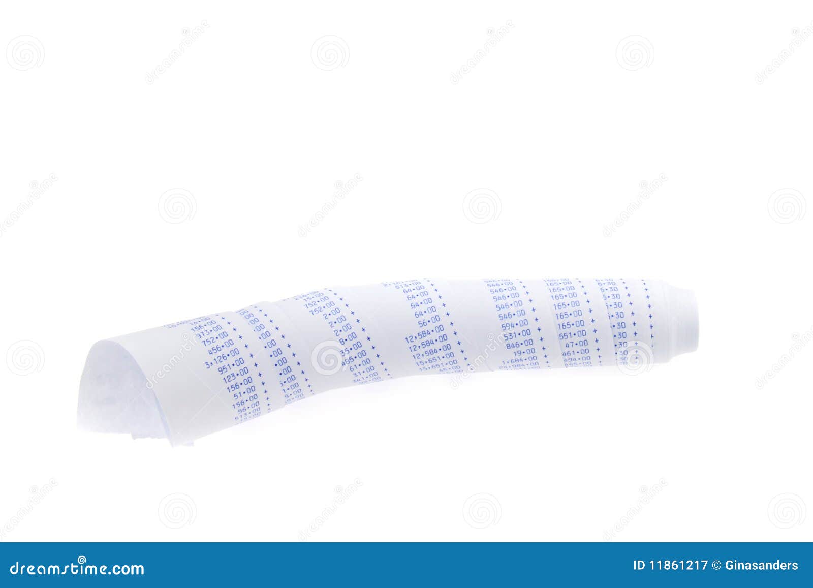 Numbers on Rolled-Up Receipt Stock Image - Image of audit, accounts ...