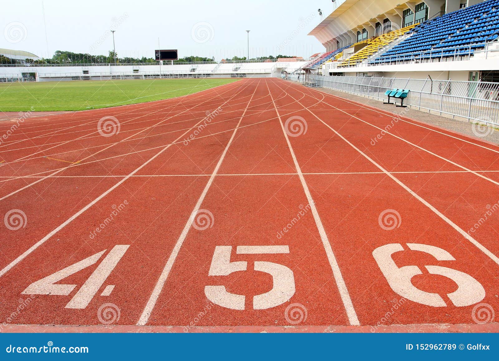 Numbers on running track stock image. Image of design - 152962789