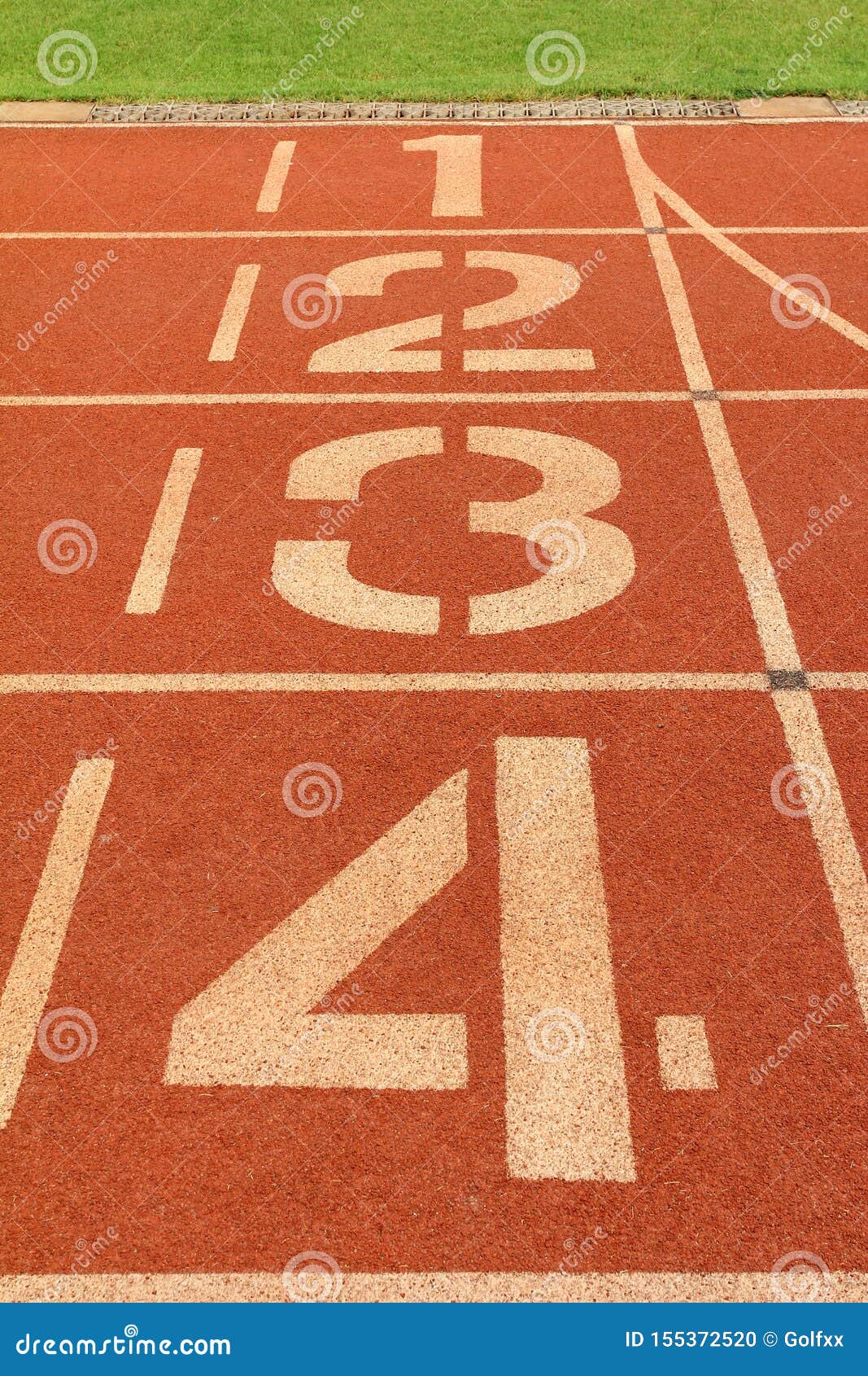 Numbers on running track stock photo. Image of ground - 155372520