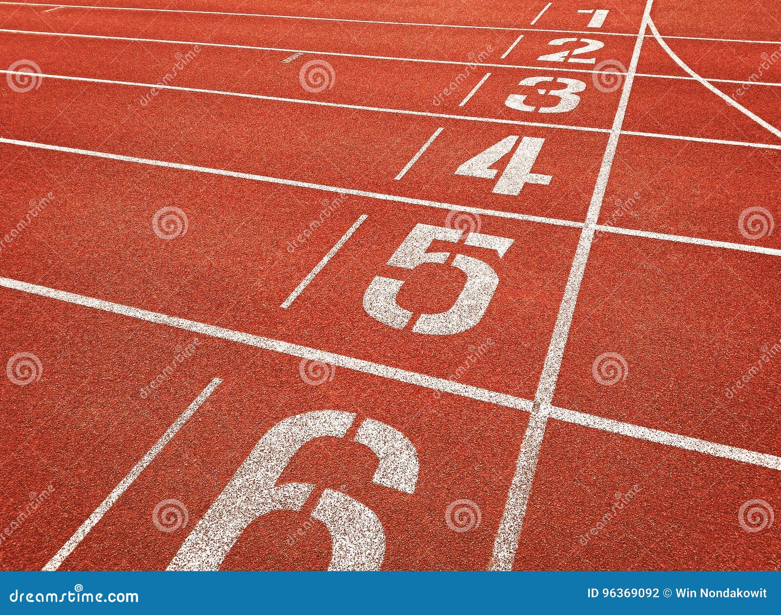 Numbers on Running Track Lines Stock Photo - Image of lane, ranking ...