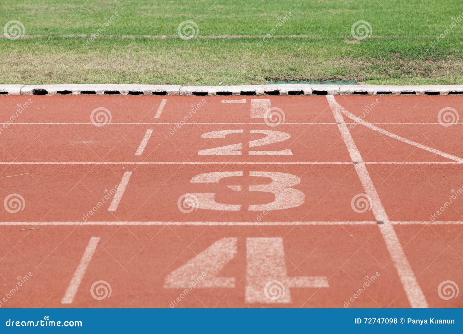 Numbers on running track. stock photo. Image of sport - 72747098
