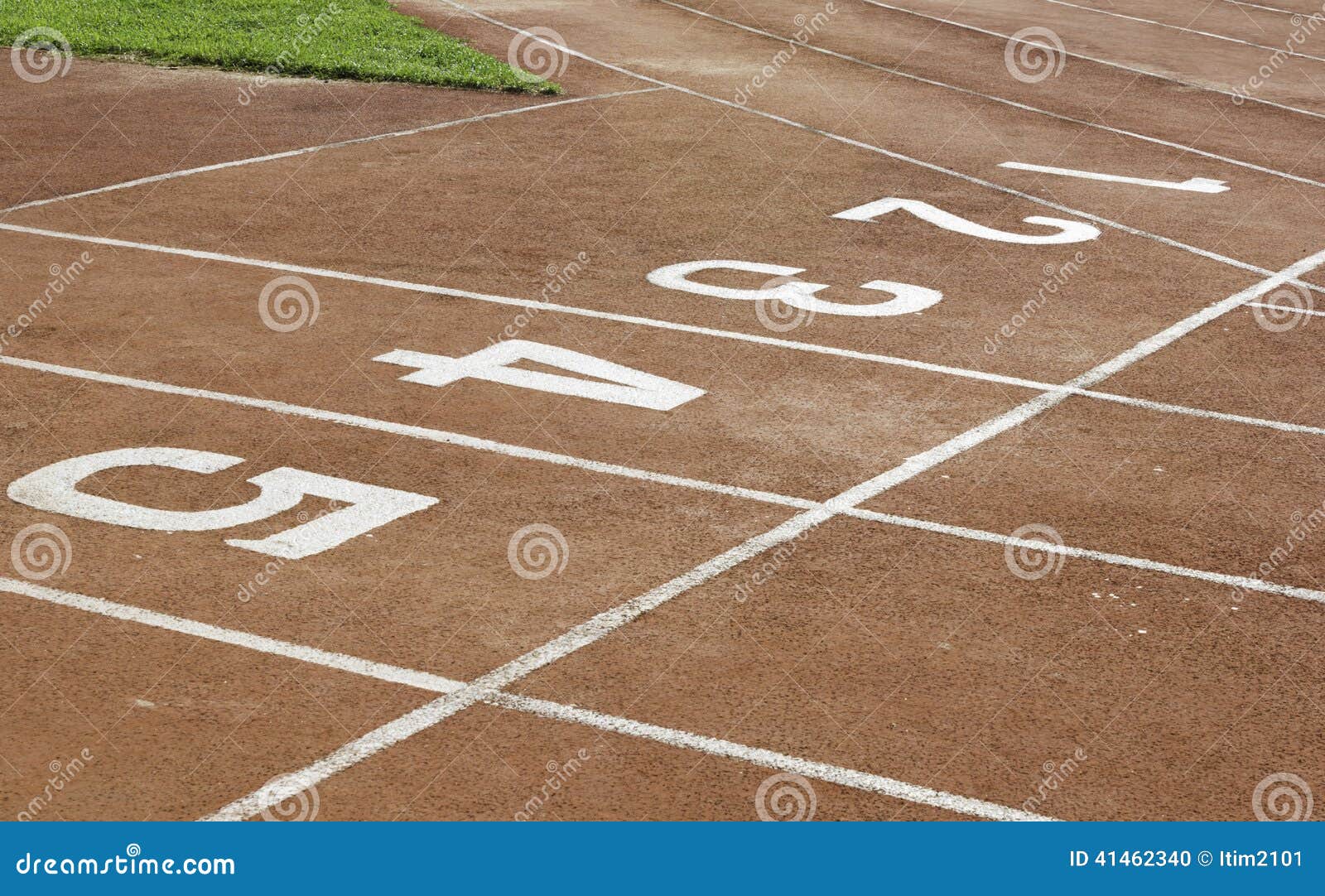 Numbers on running track stock photo. Image of perspective - 41462340