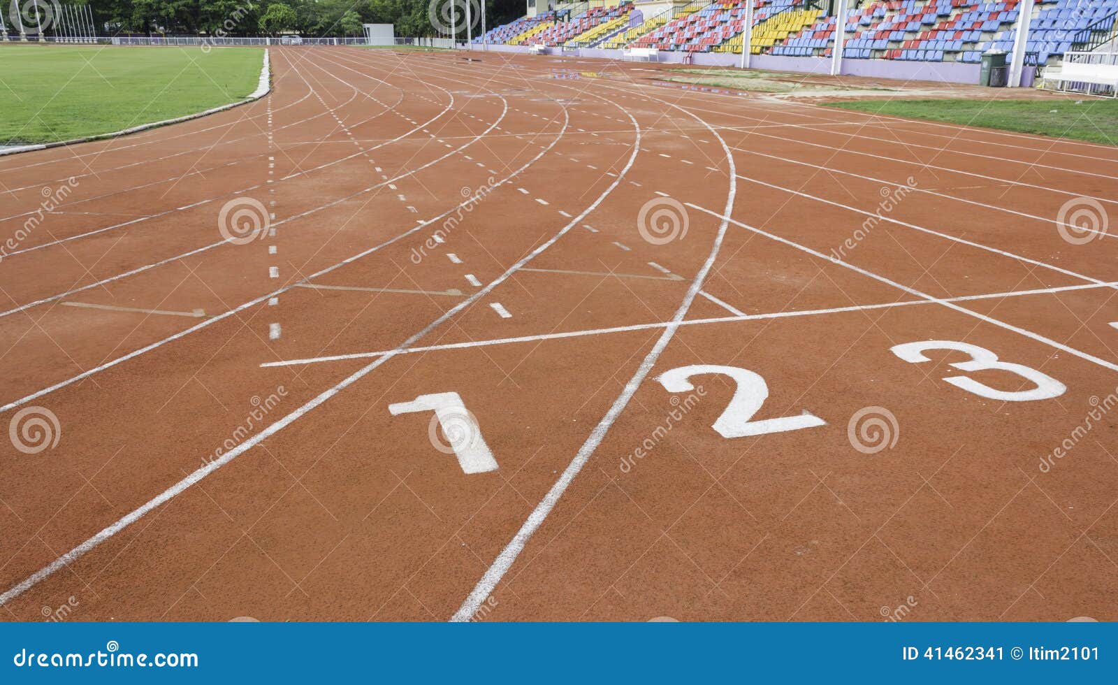Numbers on running track stock image. Image of school - 41462341