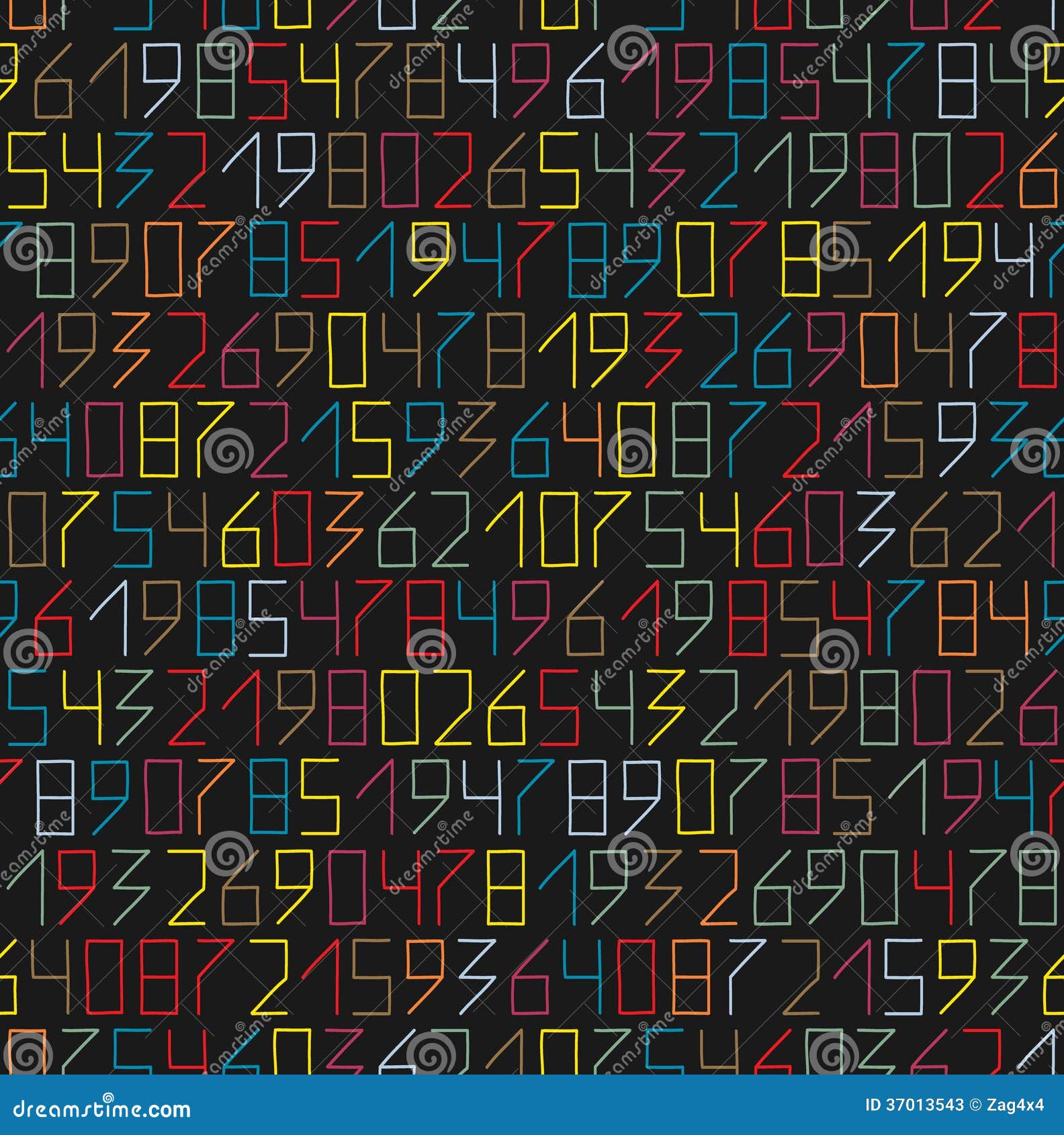 Numbers seamless stock illustration. Illustration of backdrop - 37013543