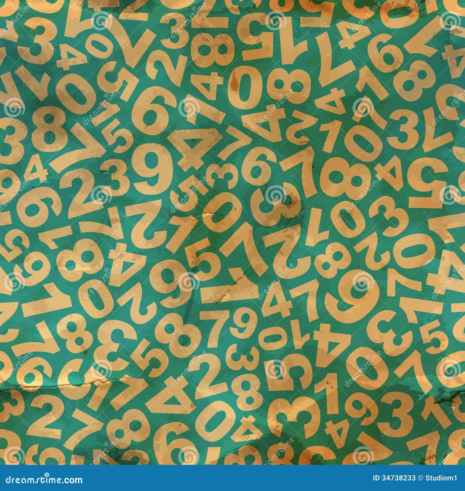 Numbers. Seamless pattern. stock vector. Illustration of ornament ... Numbers. Seamless pattern. stock vector. Illustration of ornament ...