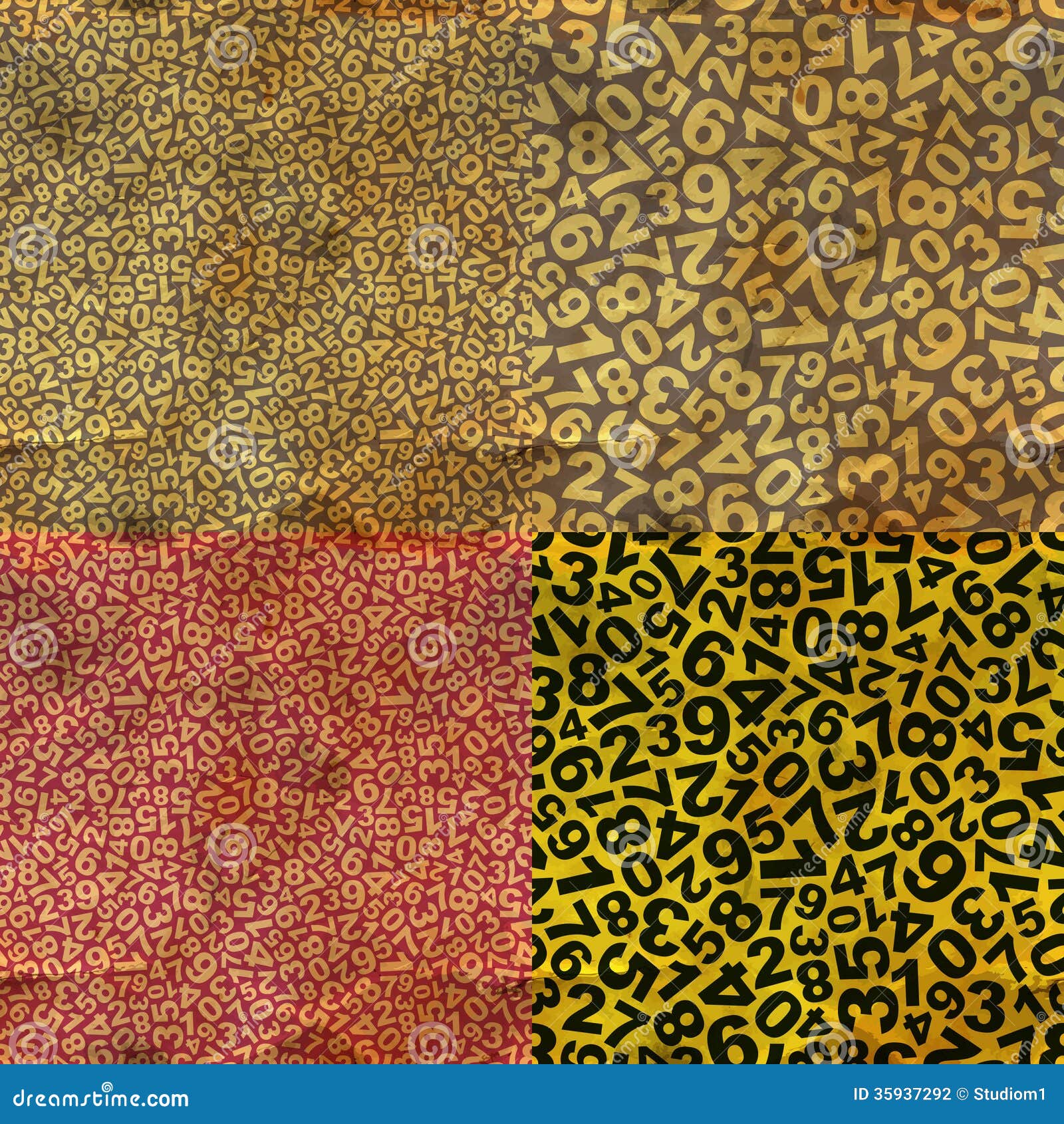 Numbers. Seamless pattern. stock vector. Illustration of arithmetic ...