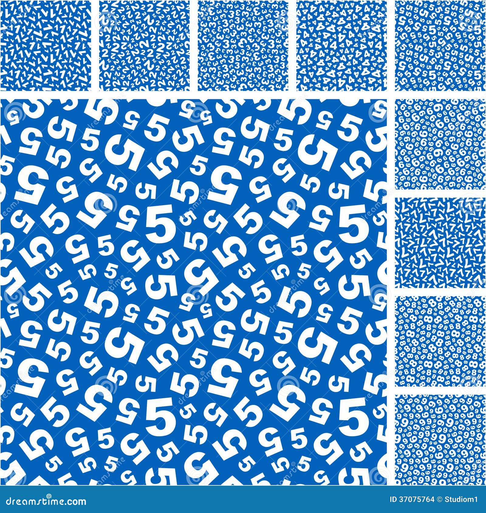 Numbers. Seamless pattern. stock vector. Illustration of four - 37075764