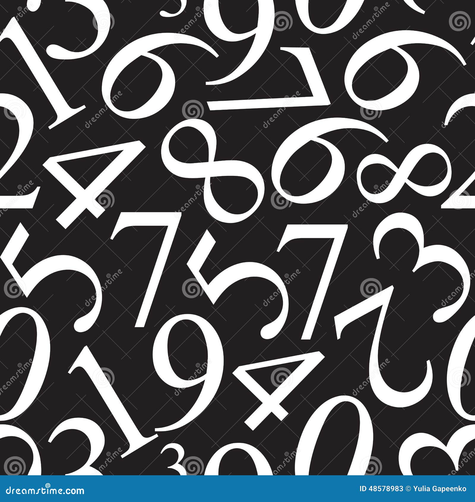 Numbers Seamless Pattern Background Vector Stock Vector - Illustration ...