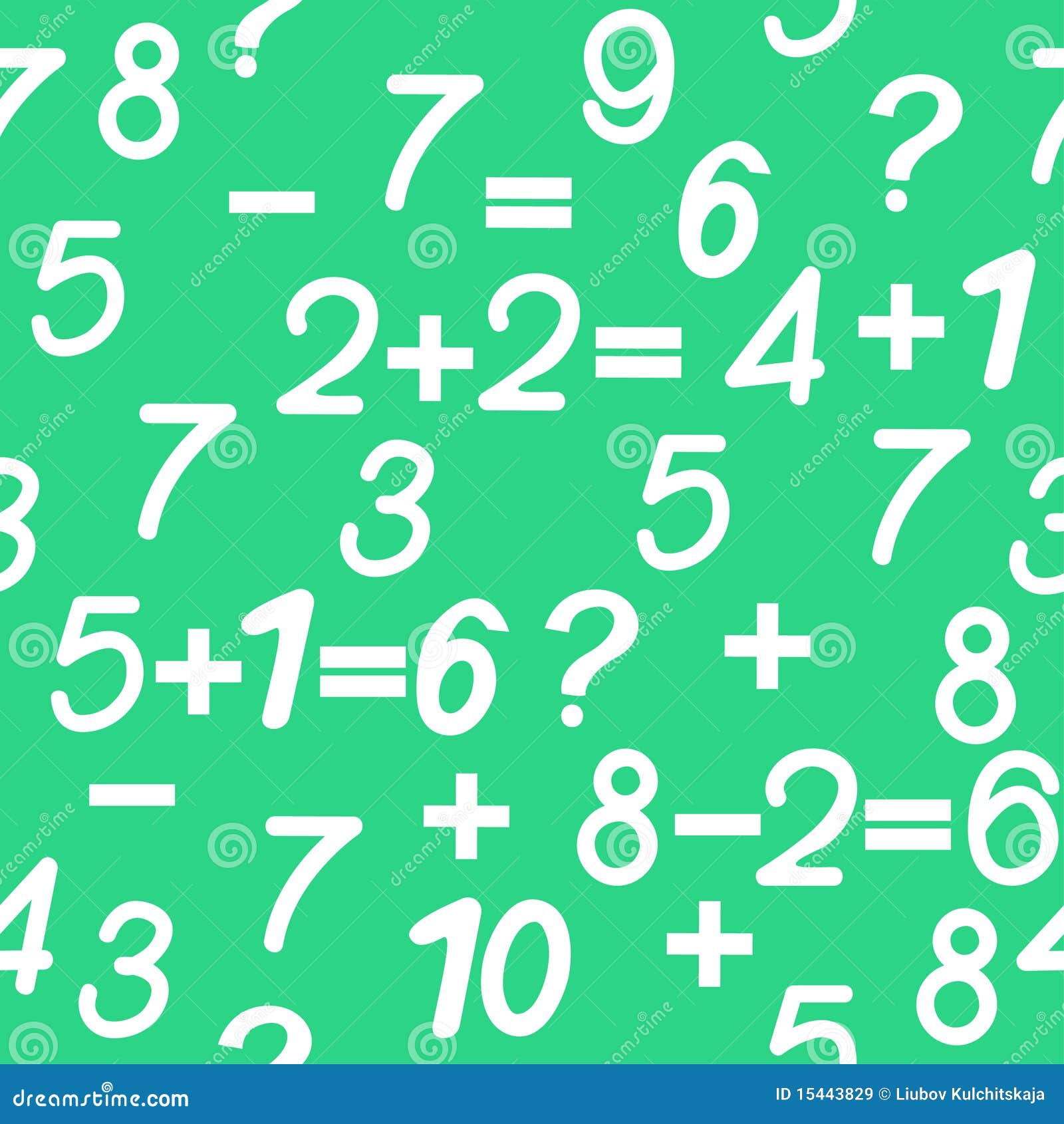 Numbers. Seamless Pattern. Vector. Stock Vector - Illustration of plus ...