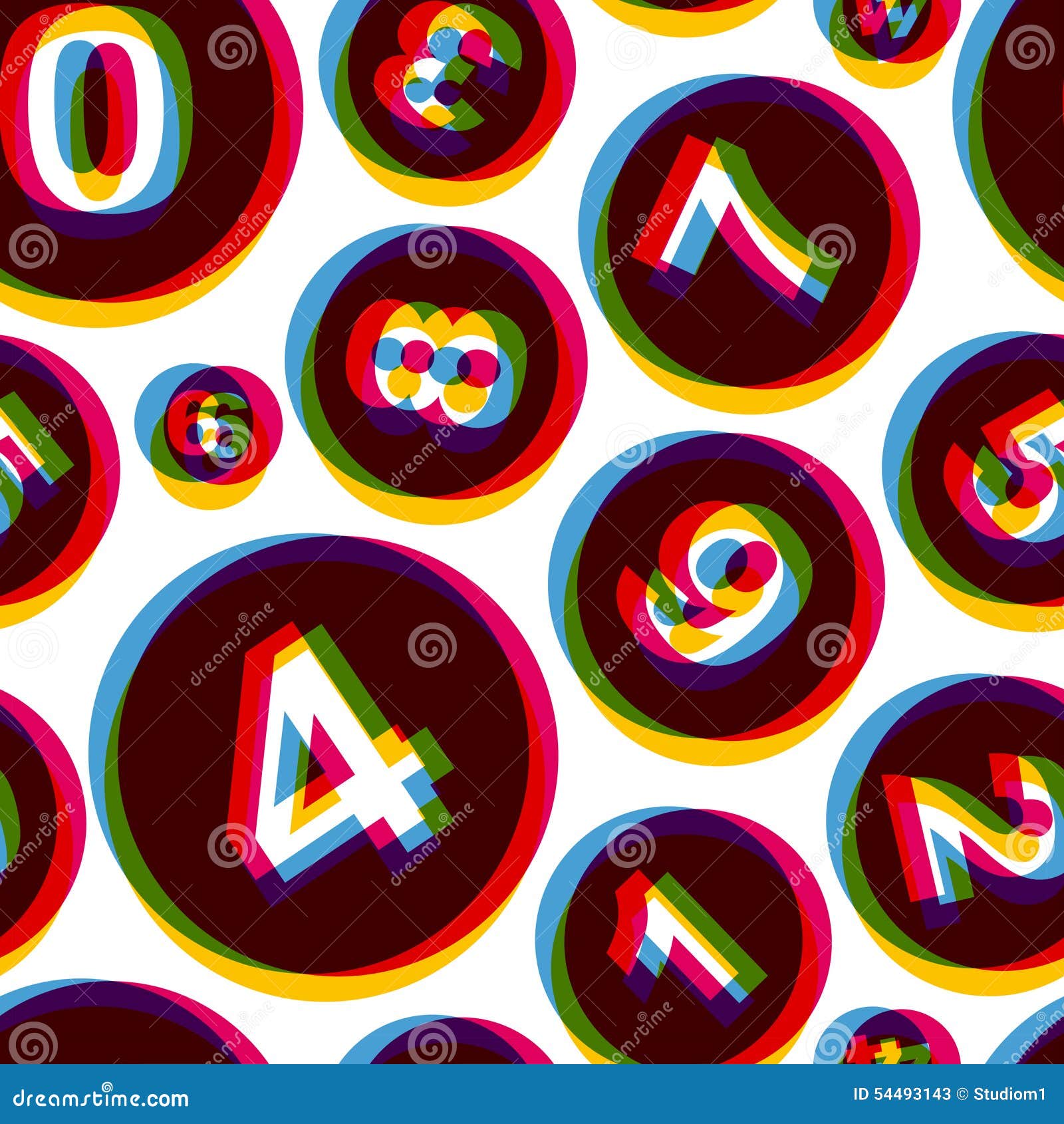 Numbers. Seamless pattern stock vector. Illustration of abstract - 54493143
