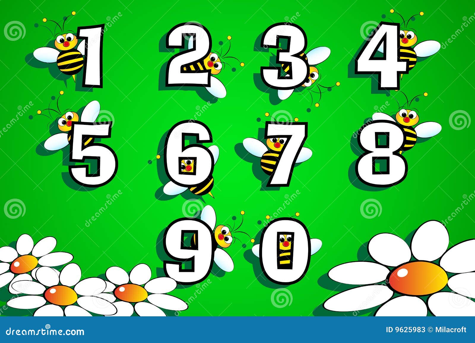 Kids Numbers Serie Stock Illustrations – 13 Kids Numbers Serie Stock ...
