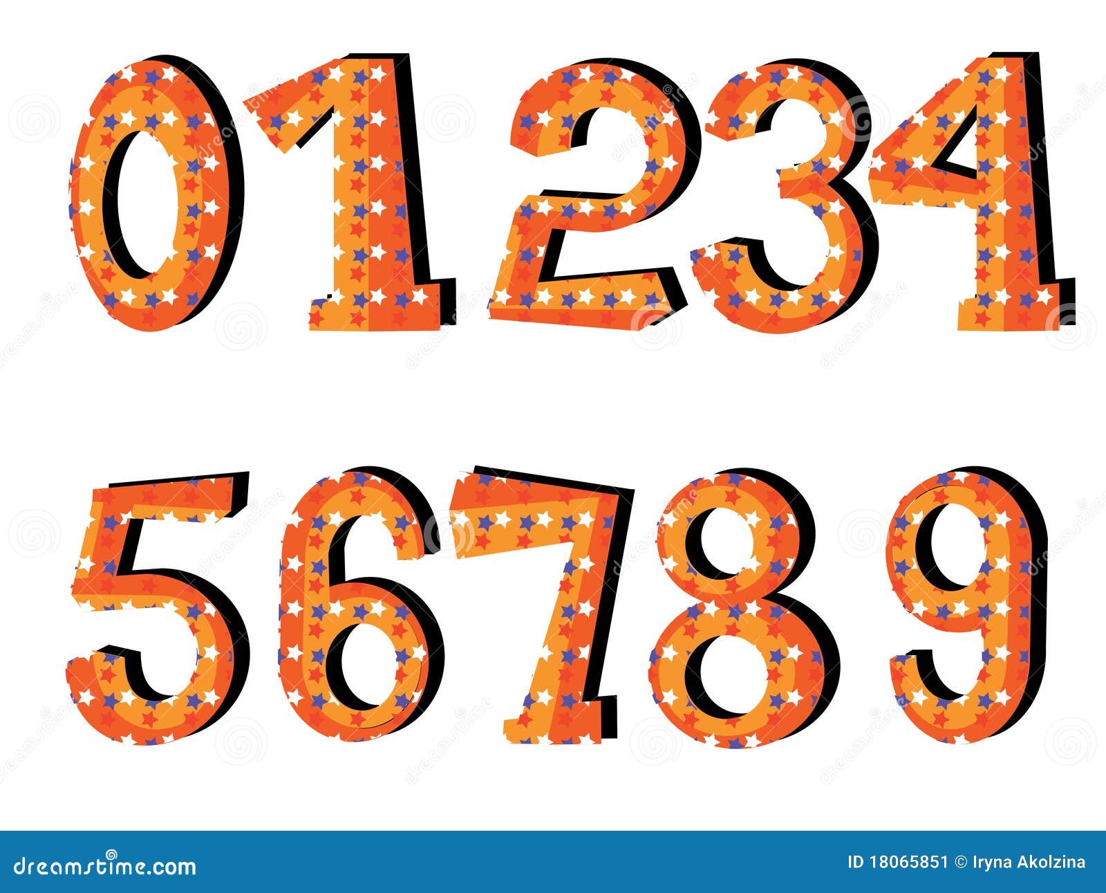 Numbers set stock vector. Illustration of object, education - 18065851