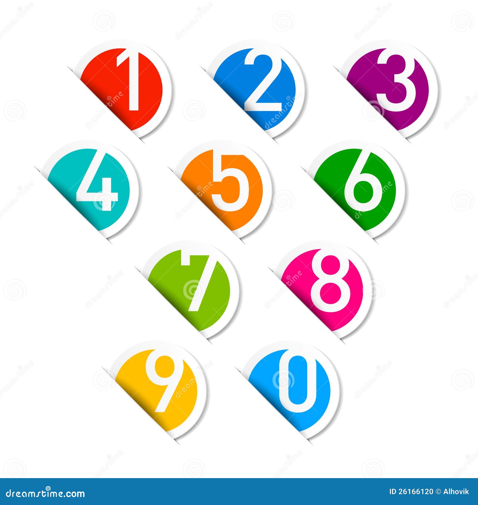 Numbers set stock vector. Illustration of numeral, math - 26166120