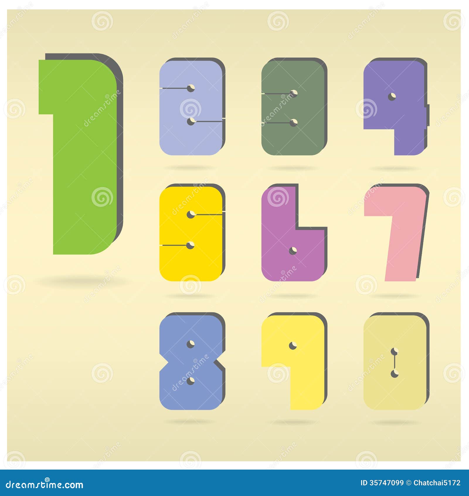 Numbers set stock illustration. Illustration of count - 35747099