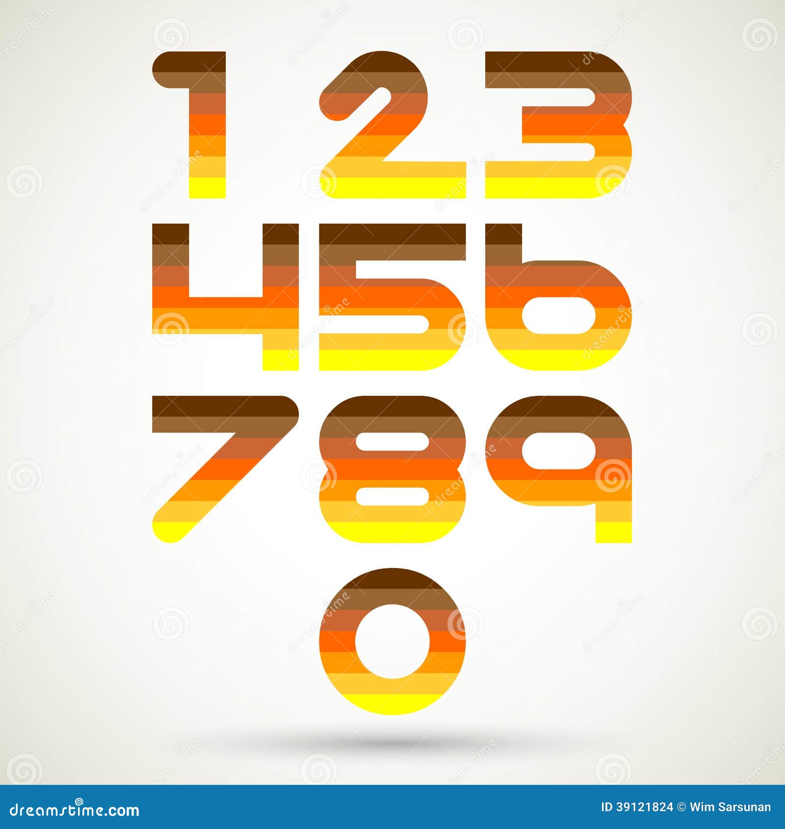 Numbers set design stock vector. Illustration of bright - 39121824