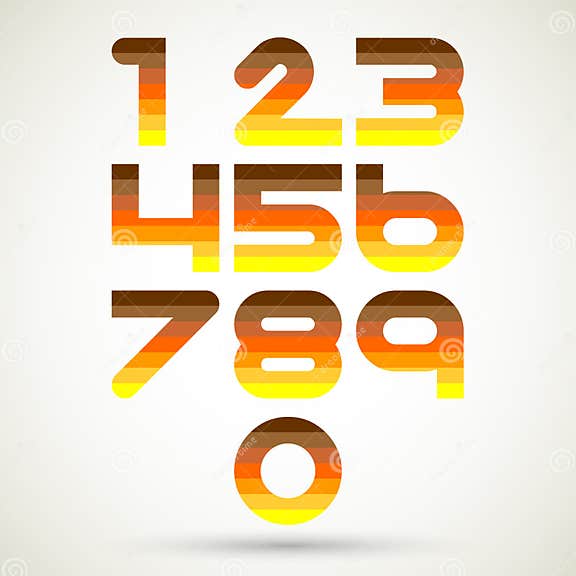 Numbers set design stock vector. Illustration of bright - 39121824