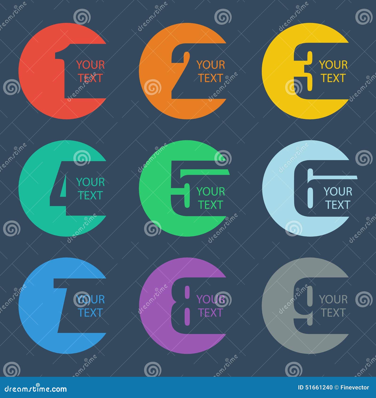Numbers Set. Design Vector Illustration. Stock Vector - Illustration of ...