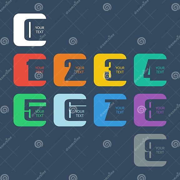 Numbers Set. Design Vector Illustration Stock Vector - Illustration of ...
