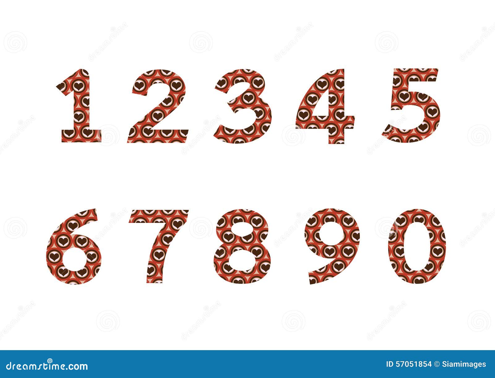 Numbers Set in Illustration , Abstract Number Stock Illustration ...