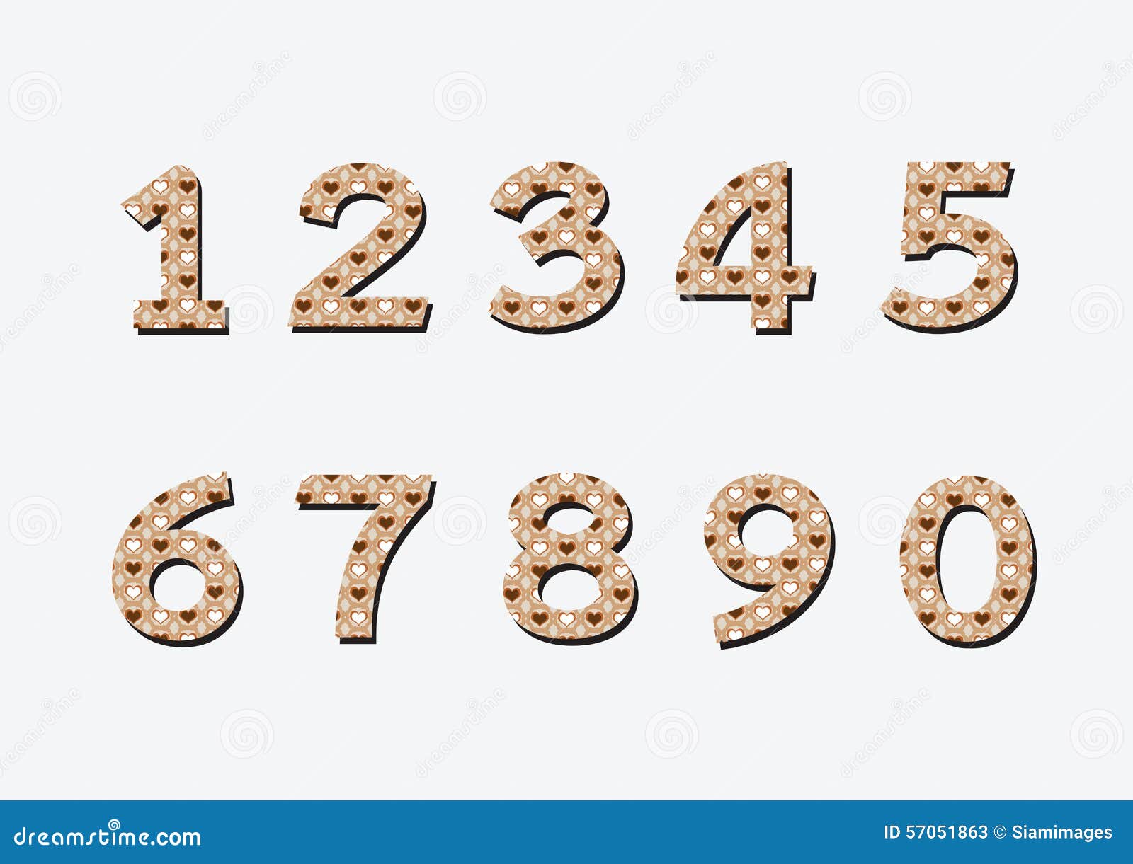 Numbers Set in Illustration , Abstract Number Stock Illustration ...