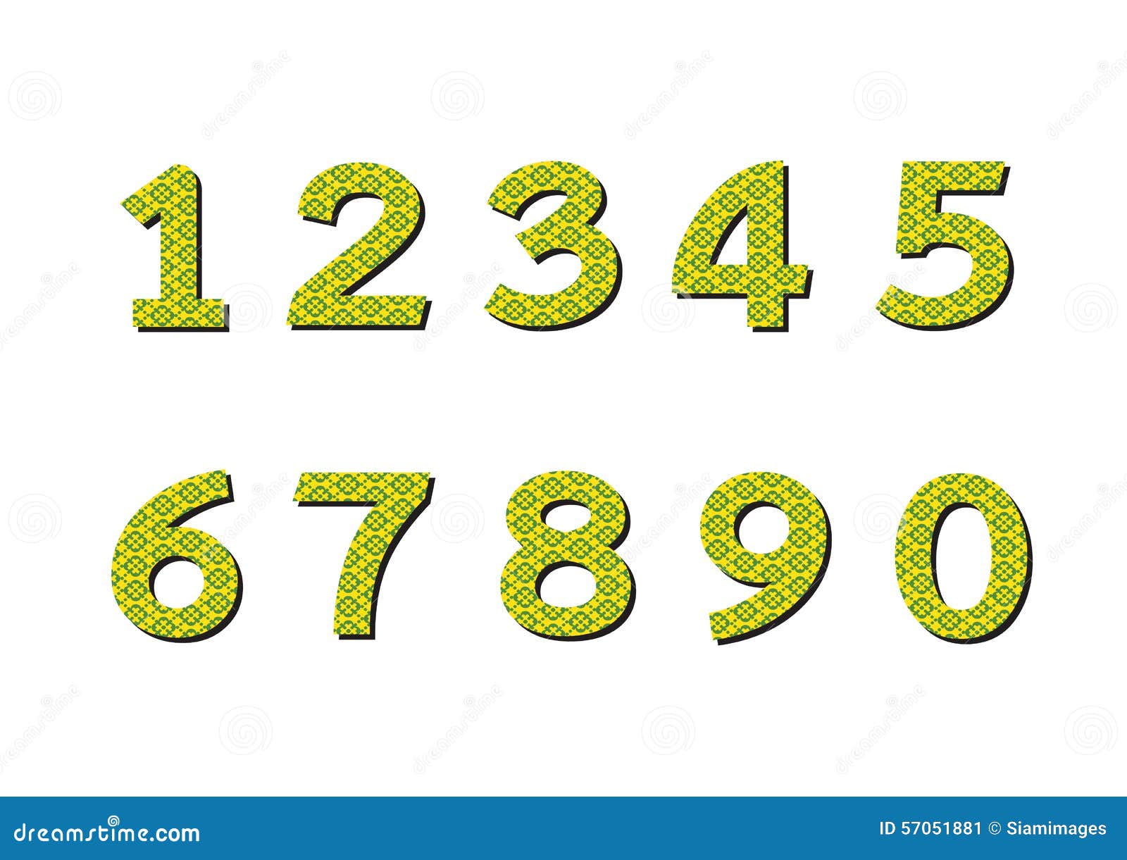 Numbers Set in Illustration , Abstract Number Stock Illustration ...