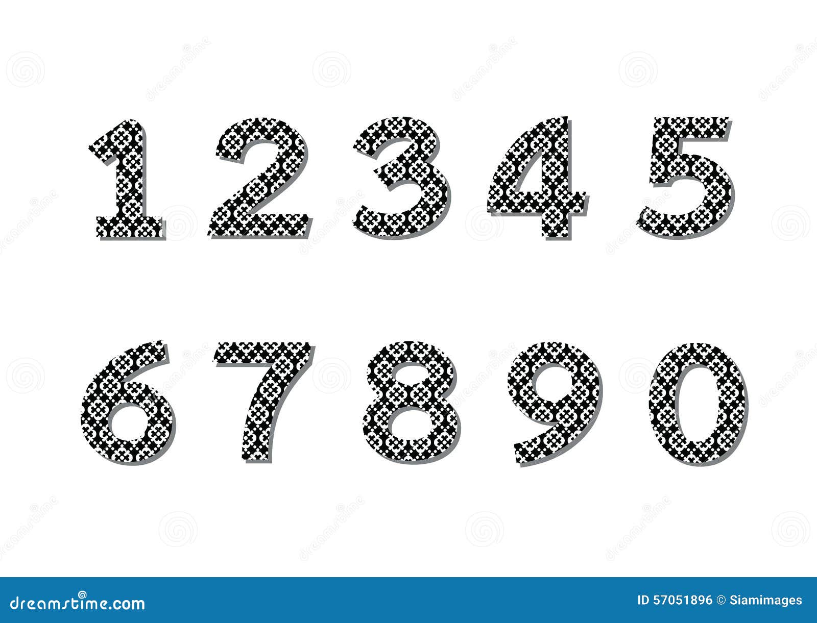 Numbers Set in Illustration , Abstract Number Stock Illustration ...