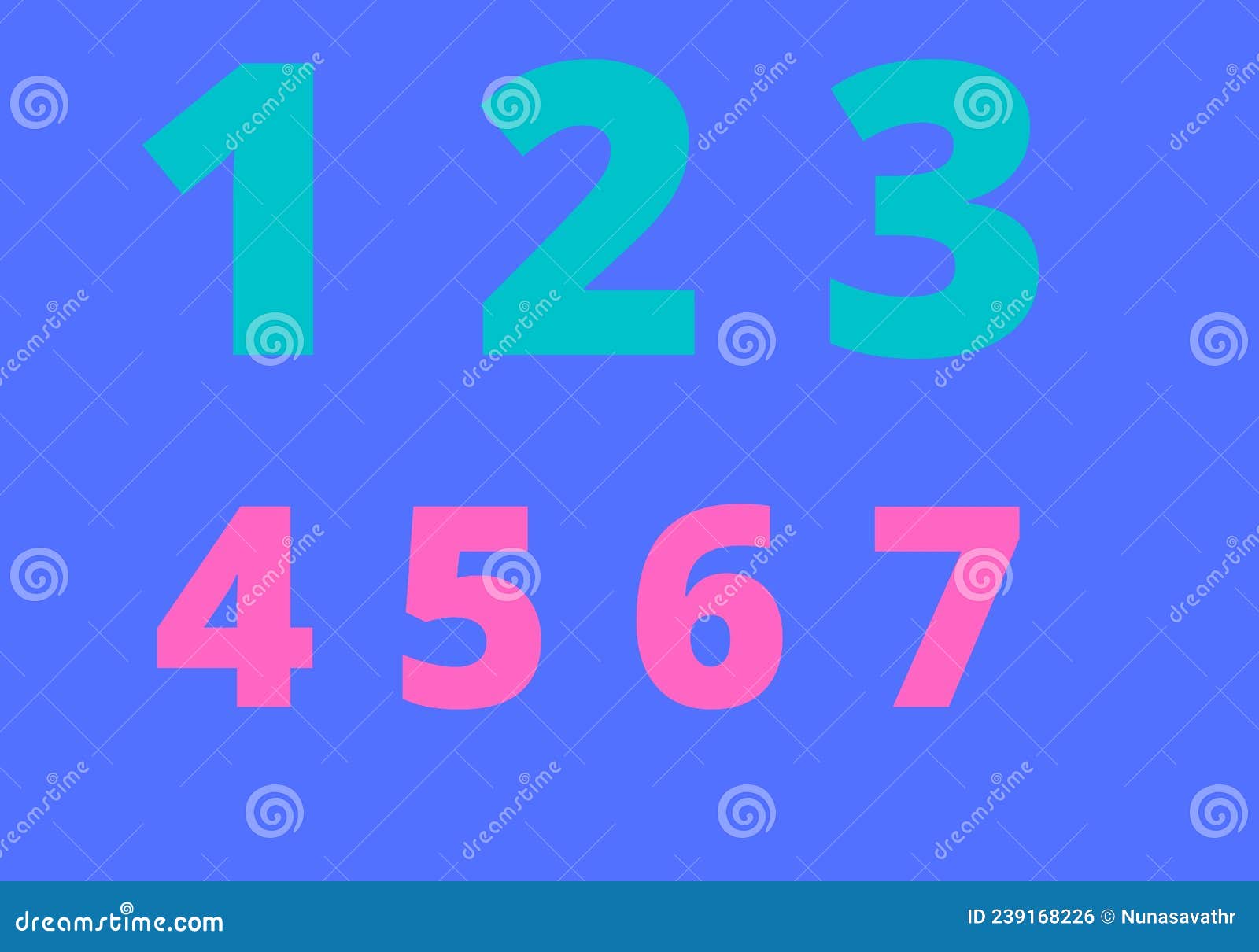Numbers Set. Illustration Education Teacher Mathematics Stock ...