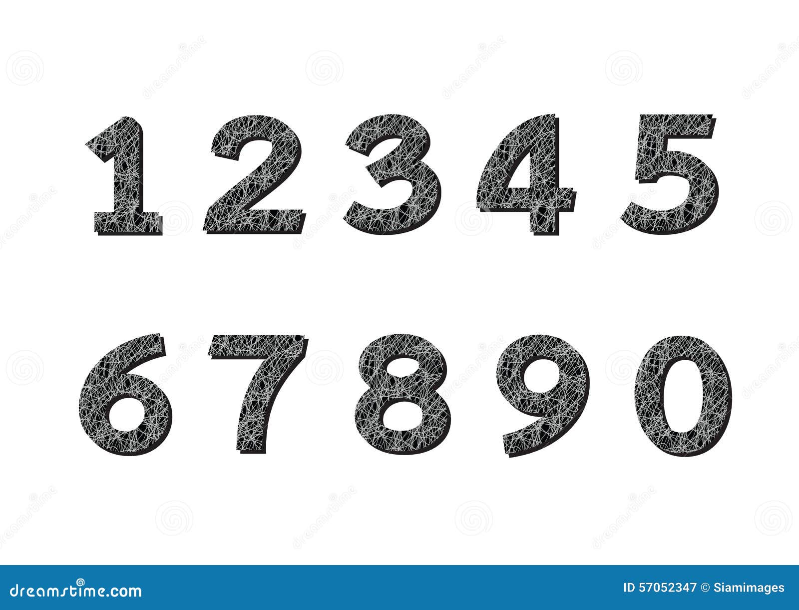 Numbers set. illustration stock illustration. Illustration of nine ...