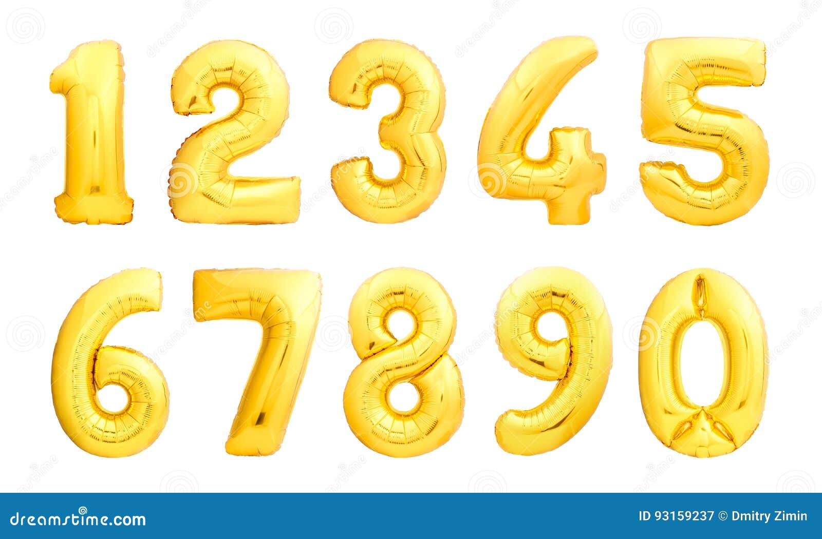 Numbers Set Made of Inflatable Balloons Stock Image - Image of balloon ...
