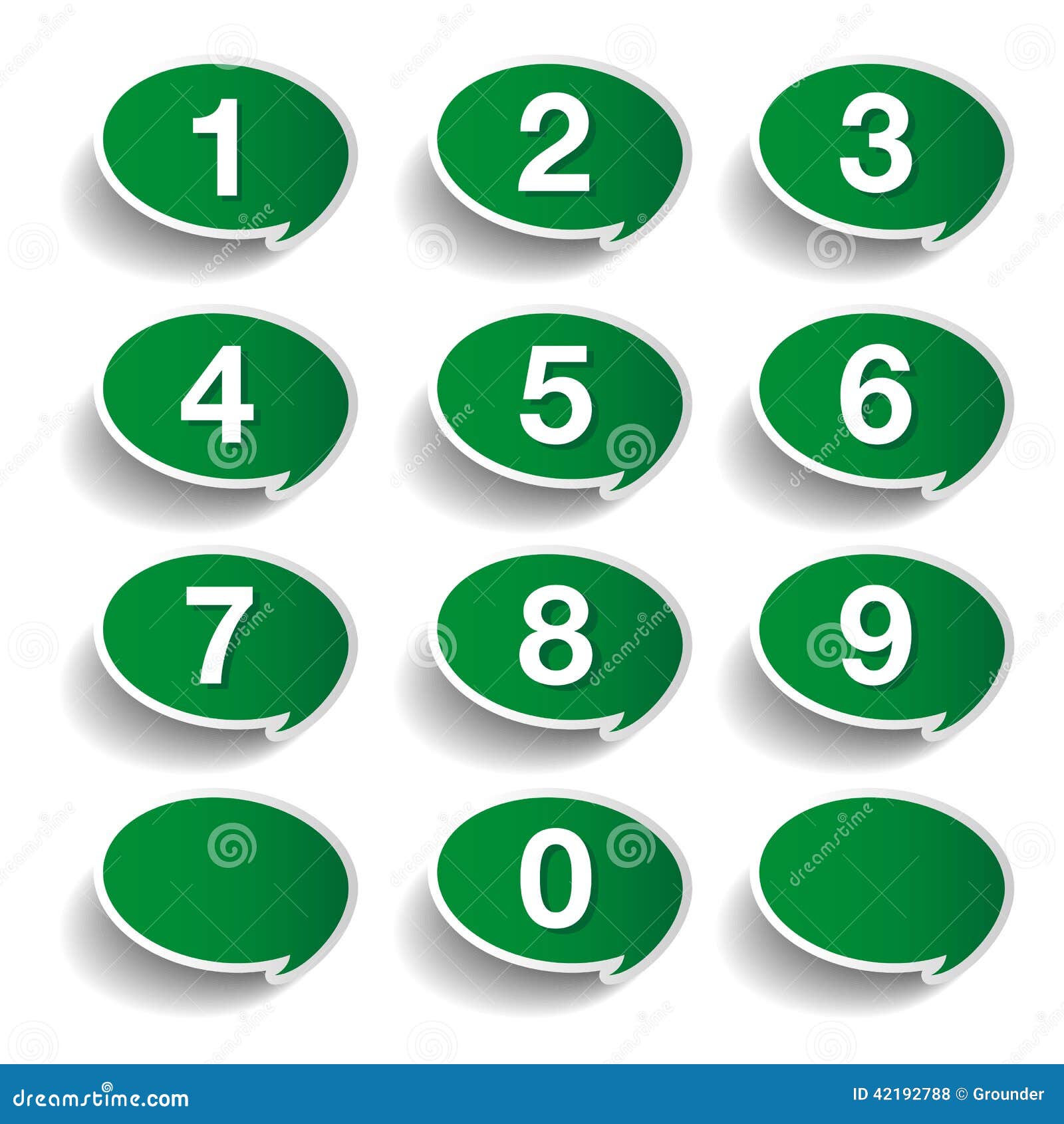 Numbers set. Vector design stock vector. Illustration of eighth - 42192788