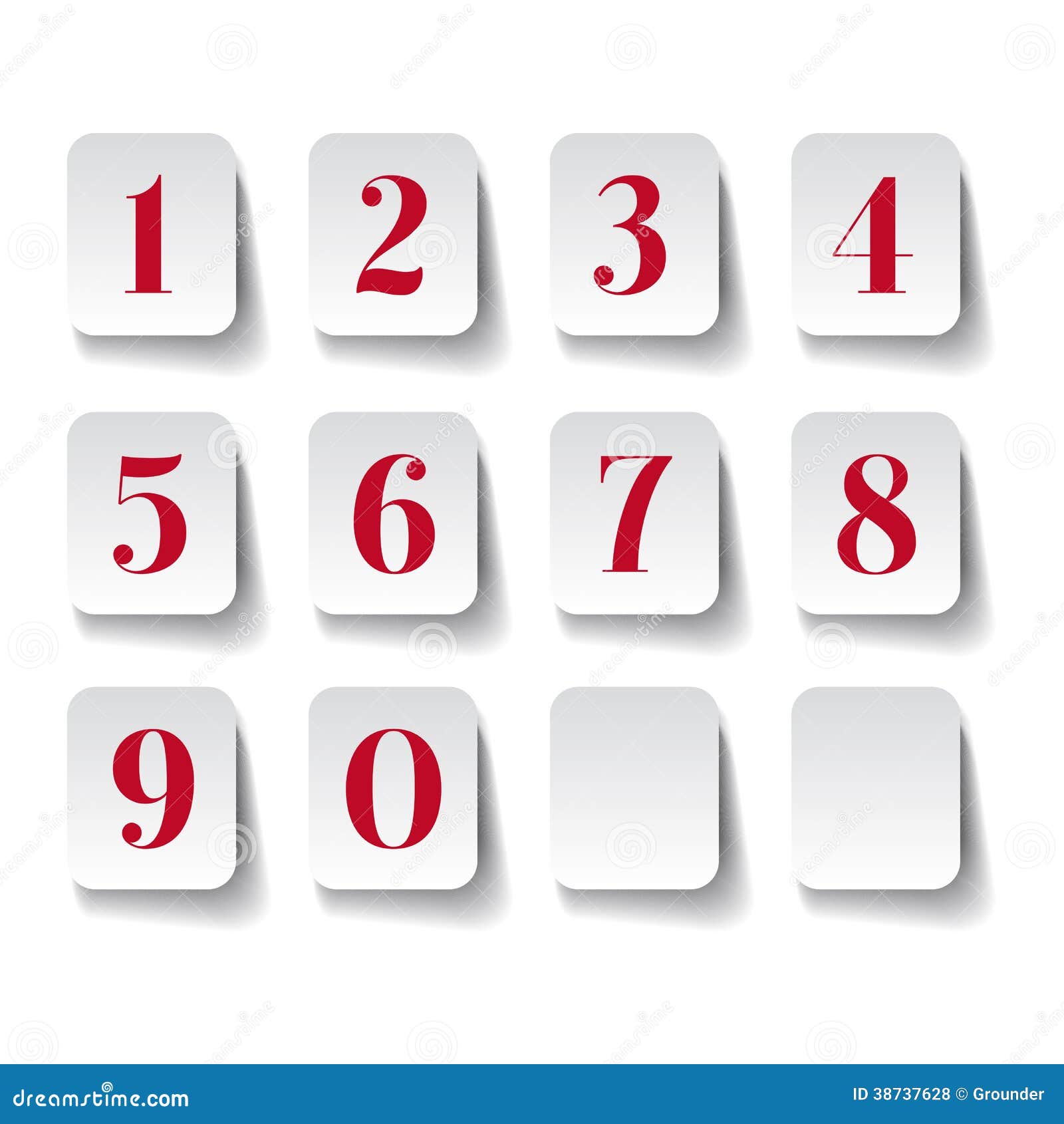Numbers Set. Vector Illustration. Stock Vector - Illustration of ...