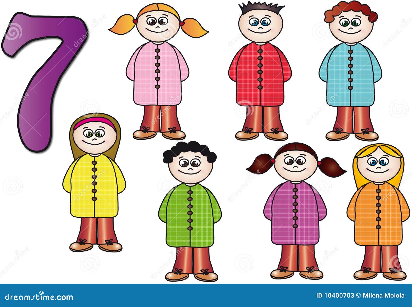 Numbers: seven stock illustration. Illustration of symbolism - 10400703