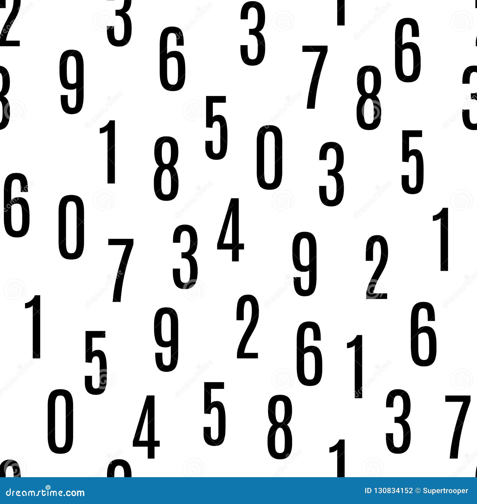 Seamless Pattern with the Numbers Stock Vector - Illustration of count ...