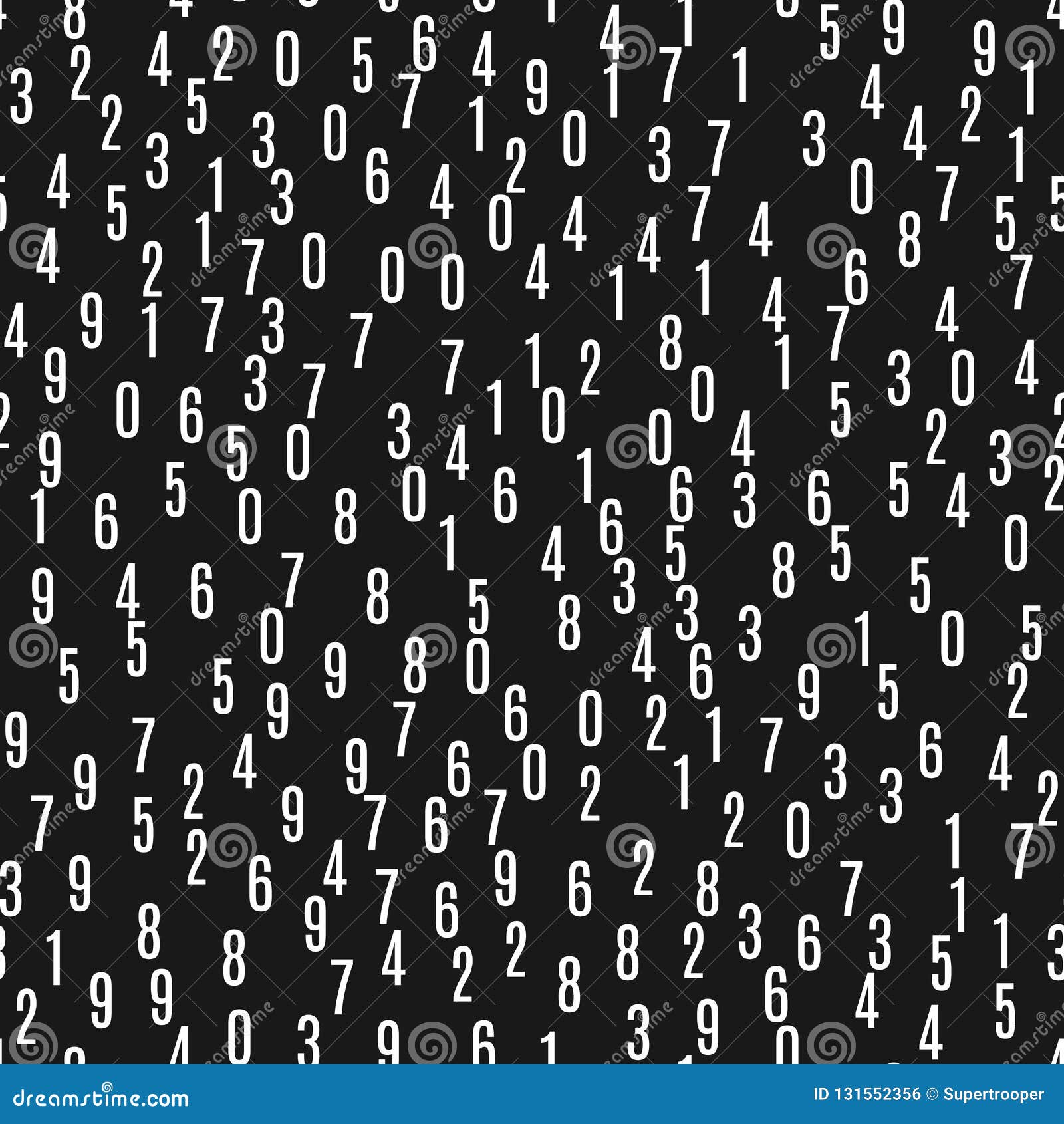 Seamless Pattern with the Numbers Stock Vector - Illustration of ...